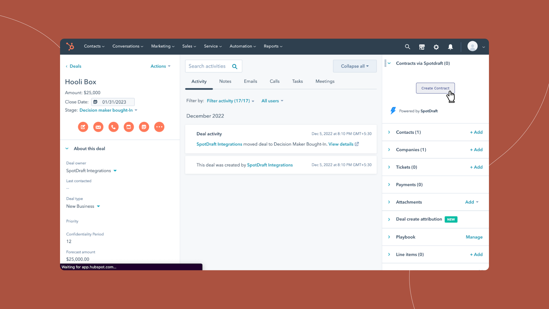 SpotDraft HubSpot Integration | Connect Them Today